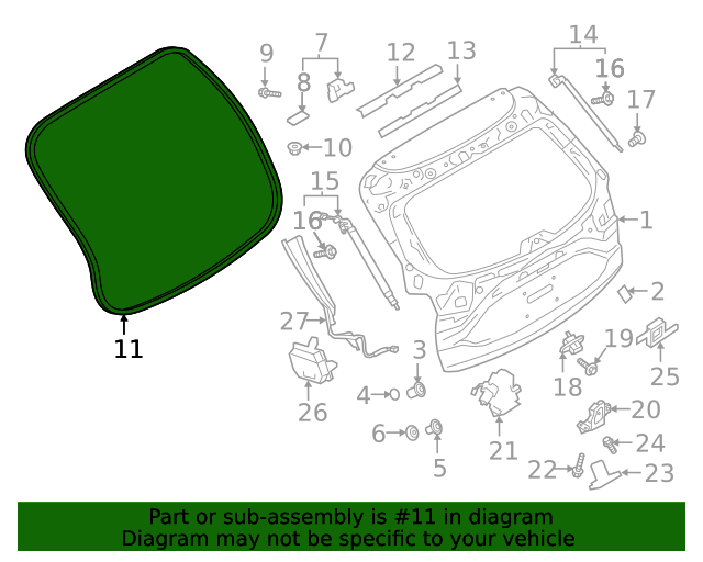 2017-2024 Mazda CX-5 Weatherstrip KB7W-62-761 | RealMazdaParts.com