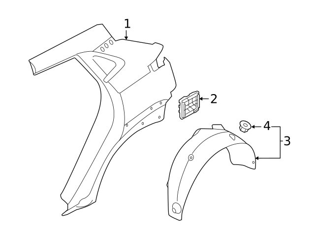 Genuine OEM Quarter Panel Part# 71503-K4C00 Fits 2019-2023 Hyundai Kona ...