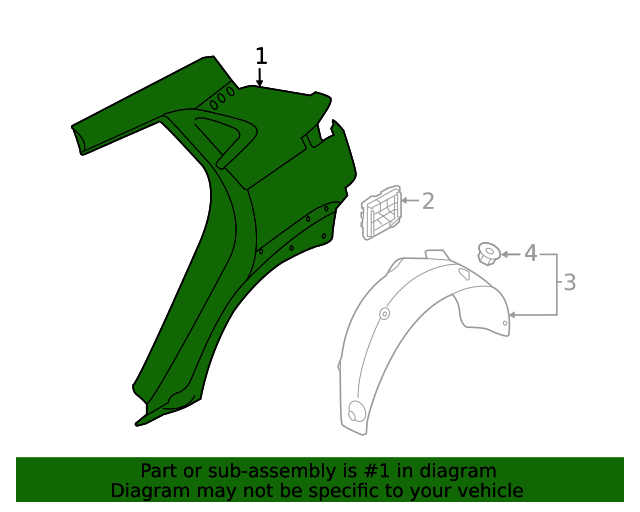 2019-2022 Hyundai Kona Electric Quarter Panel 71504-K4C00 | OEM Parts ...
