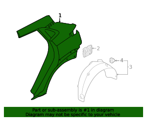 Genuine OEM Quarter Panel Part# 71503-K4C00 Fits 2019-2023 Hyundai Kona ...