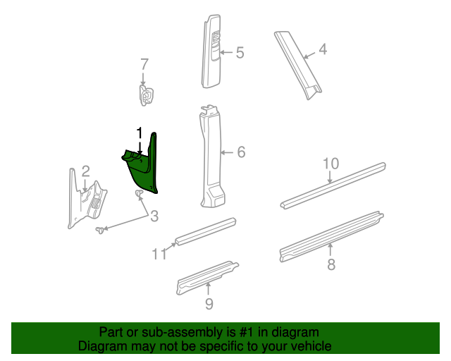 Genuine OEM Cowl Kick Panel Part# EMC101600PUY Fits 2003-2004 Land ...