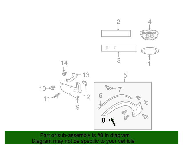 MR492418 - Flare Retainer Clip 2003-2006 Mitsubishi | Mitsubishi Direct ...