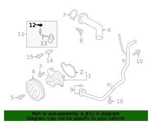 2017-2025 Subaru Engine Coolant Temperature Sensor O-Ring 803910060 ...
