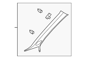 2019-2024 Audi Q3 Windshield Pillar Trim 83A-867-233-A-VU5 | TascaParts.com