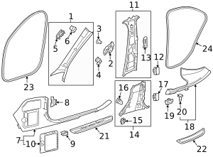 213-680-76-09 - Rear Sill Plate 2021-2023 Mercedes-Benz | Mercedes-Benz ...