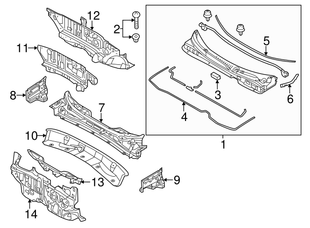 86150-2S500 - Cowl Cover 2014-2015 Hyundai Tucson | AutoNationParts.com