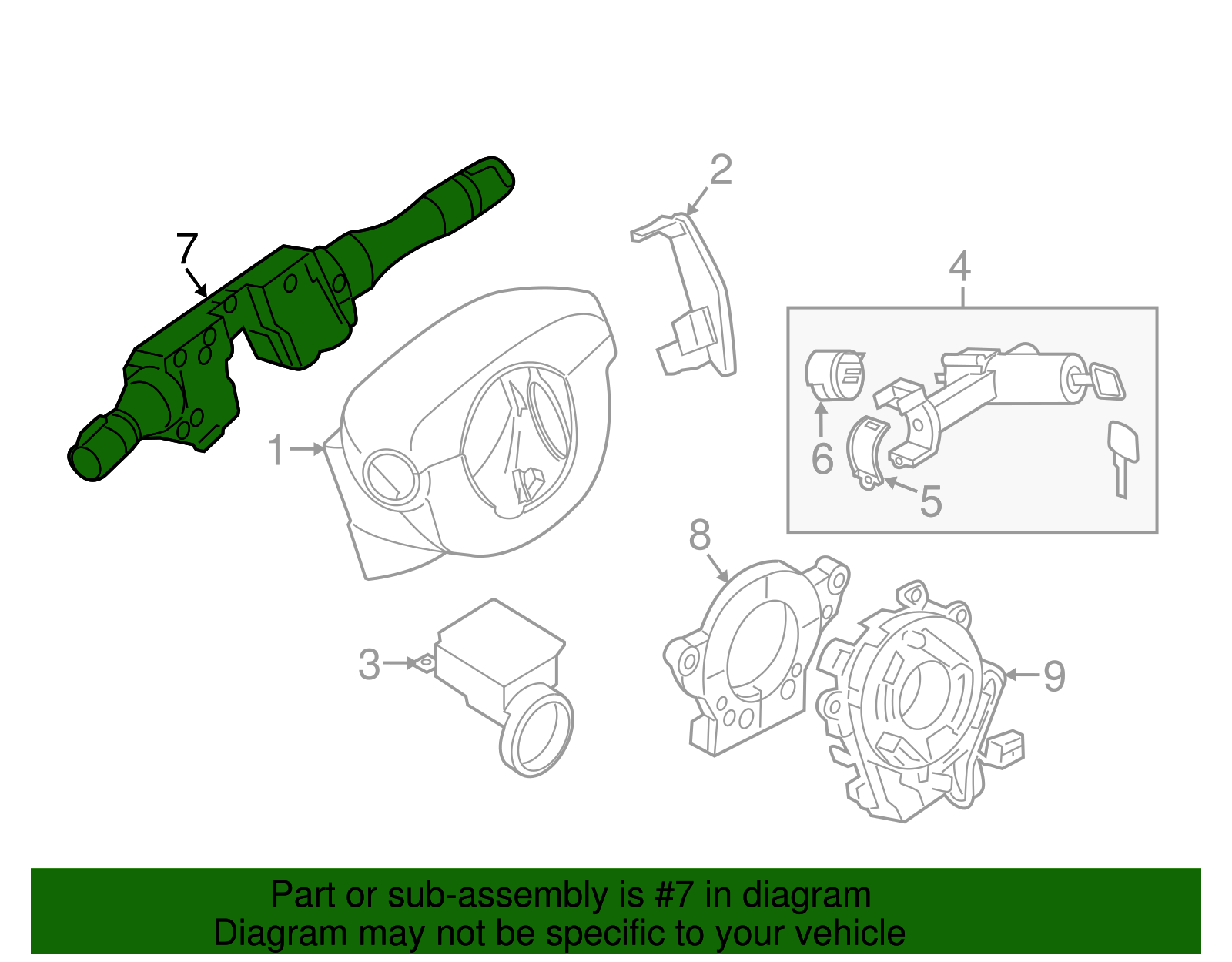 2013-2019 Nissan Sentra Multi-Function Switch 25560-3SH1B | Scott Evans Nissan Parts