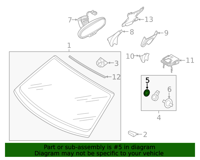 2013-2024 Audi Rain Sensor Adhesive Kit 8U0-955-609 | OEM Parts Online