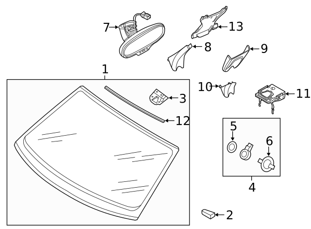 8U0-907-671 - Rain Sensor Retainer Spring 2013-2024 Audi | AutoNation Parts