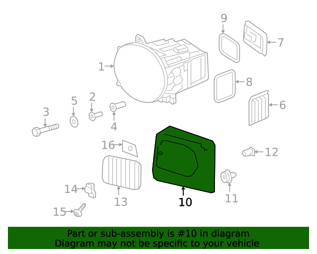 463-880-51-02-9999 - Headlamp Bezel 2019-2023 Mercedes-Benz G 63 AMG ...