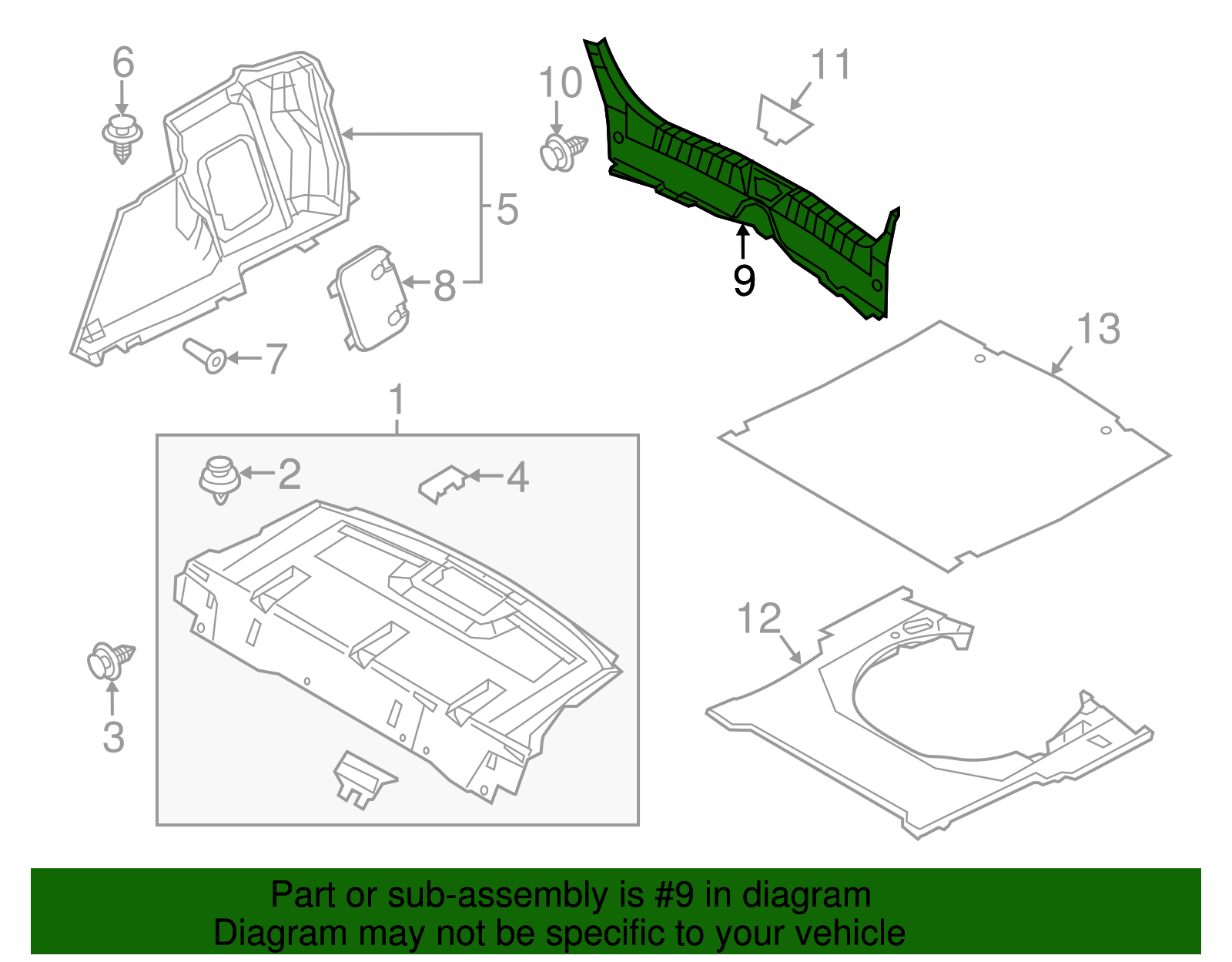 BJS7-68-89X - Rear Panel Trim - 2014-2018 Mazda 3 | Mazda Swag