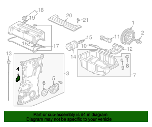 91302-PNA-004 - Timing Cover O-Ring 2002-2015 Honda | Honda Parts Online