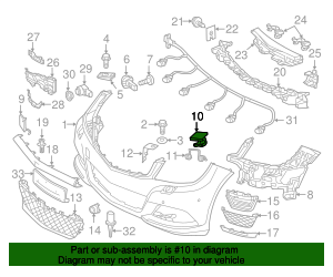 204-880-44-24-9999 - Headlight Washer Cover 2012-2015 Mercedes-Benz C ...