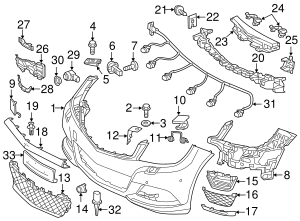 2012-2015 Mercedes-Benz C 63 AMG® Bumper Bracket 204-885-47-65 | MB OEM ...