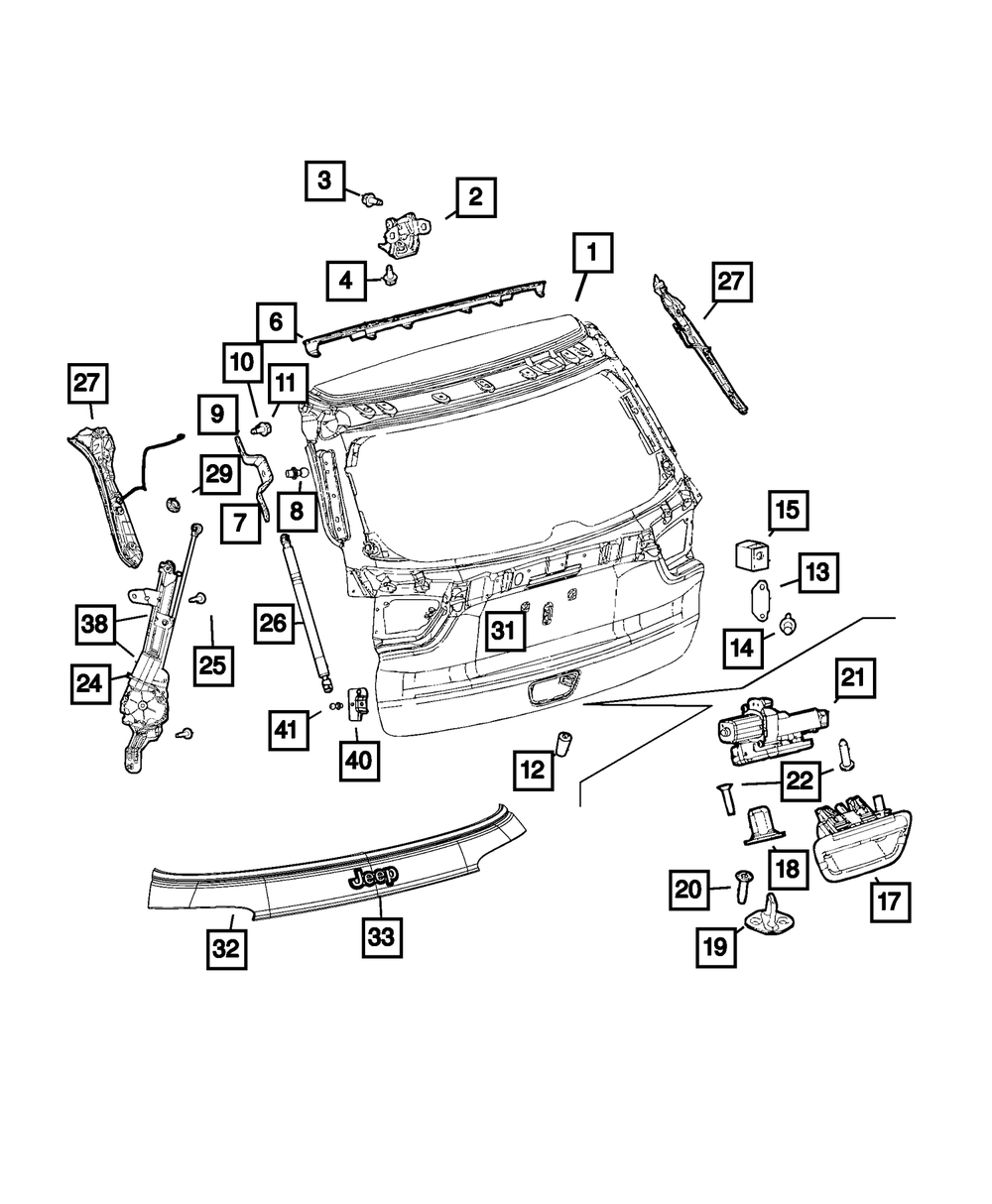 68447729AA - Jeep Nameplate 2019-2020 Jeep Compass | Big 3 Auto Parts