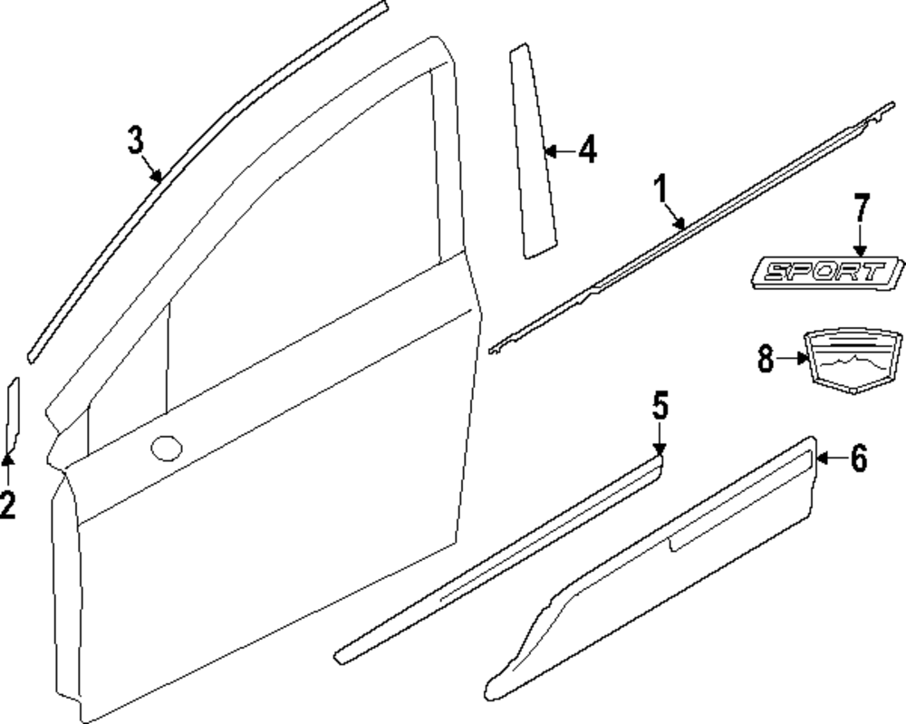 2024 Subaru Crosstrek Lower Molding 91112FN44A | Subaru Parts Guys