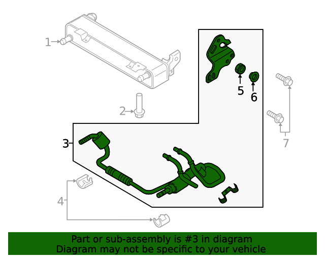 2020-2023 Ford Automatic Transmission Oil Cooler Hose Assembly L1MZ ...