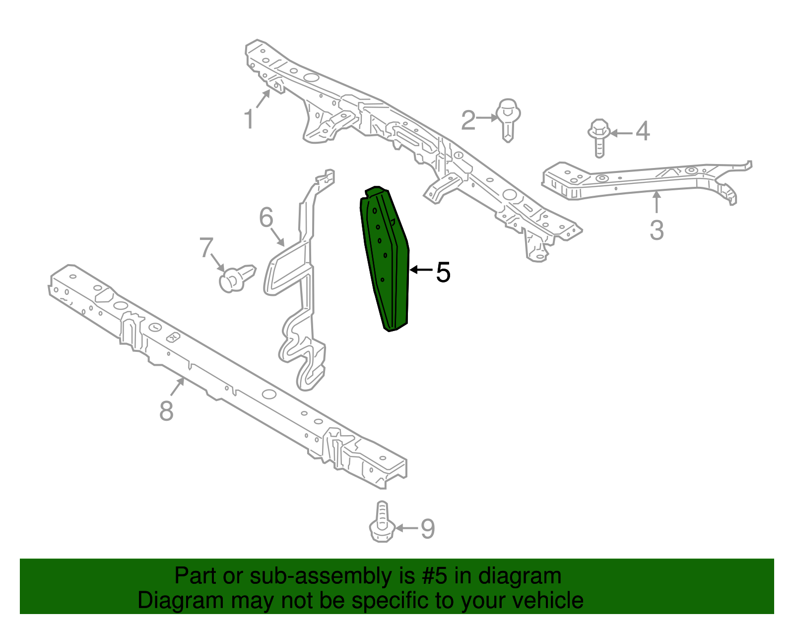 2011-2017 Nissan Juke Vertical Support 62523-1KA0A | Hart Nissan of NoVa