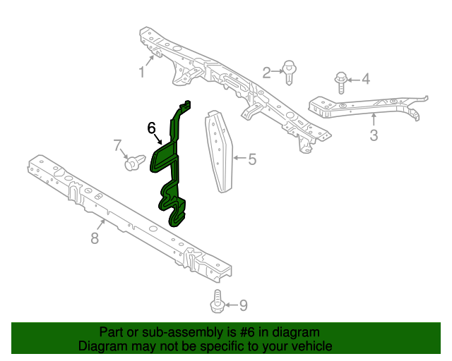 62822-1KM0A - Side Air Baffle 2011-2014 Nissan Juke | Nissan Parts ...