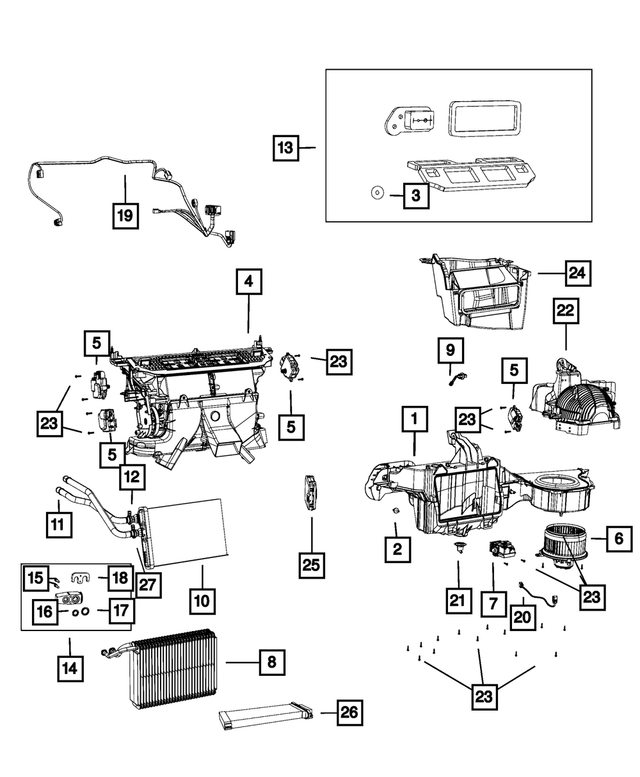 2015-2018 Mopar A/C And Heater Wiring 68270839AA | QuirkParts