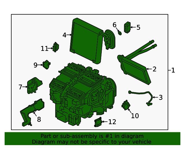 27110-5NA0A (271105na0a) - 2019-2020 Infiniti QX50 AC & Heater Assembly ...
