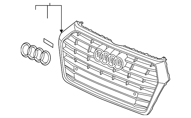 2018-2020 Audi SQ5 Grille 80A-853-651-L-FUQ | Genuine Audi Parts