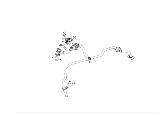 2012-2019 Mercedes-Benz Bleed Line 278-010-34-03 | Mercedes-Benz Parts