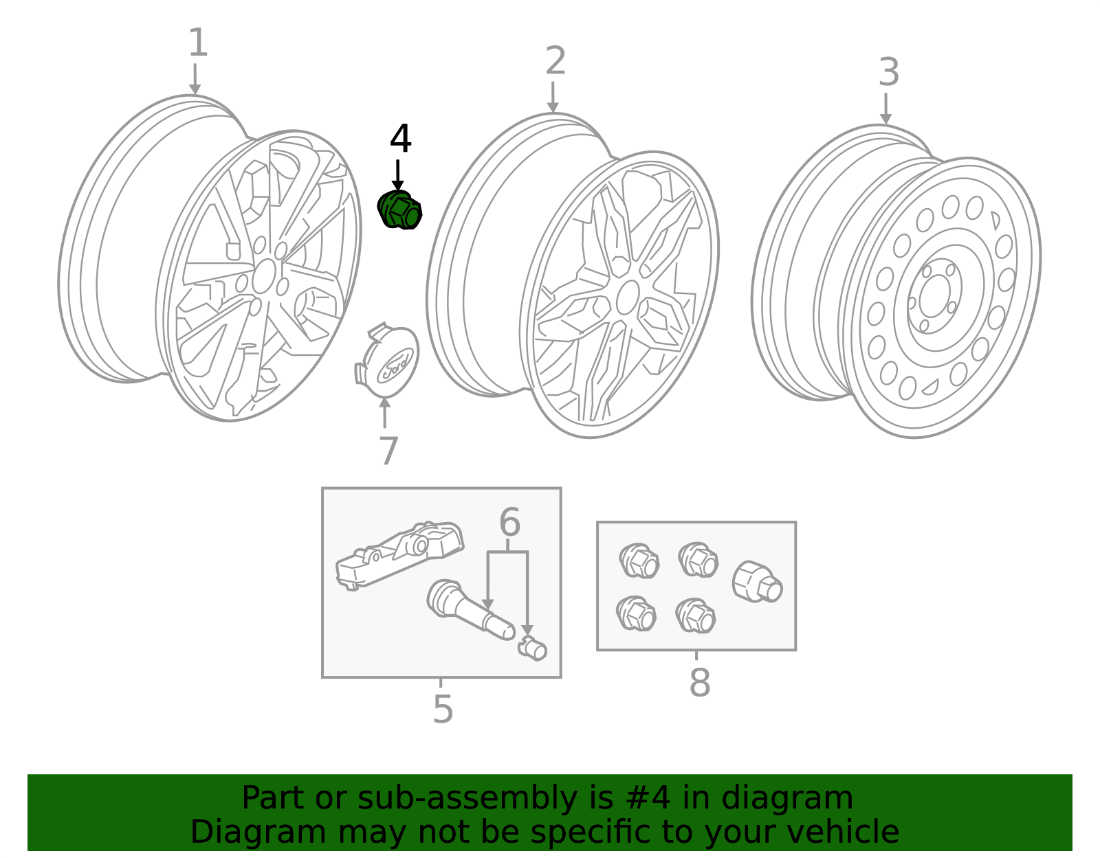 ACPZ-1012-X - 2022-2023 Ford Transit Connect - Wheel Lug Nut | My Ford ...