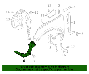 2019-2022 Volvo XC40 Fender Carrier 32318691 | TascaParts.com