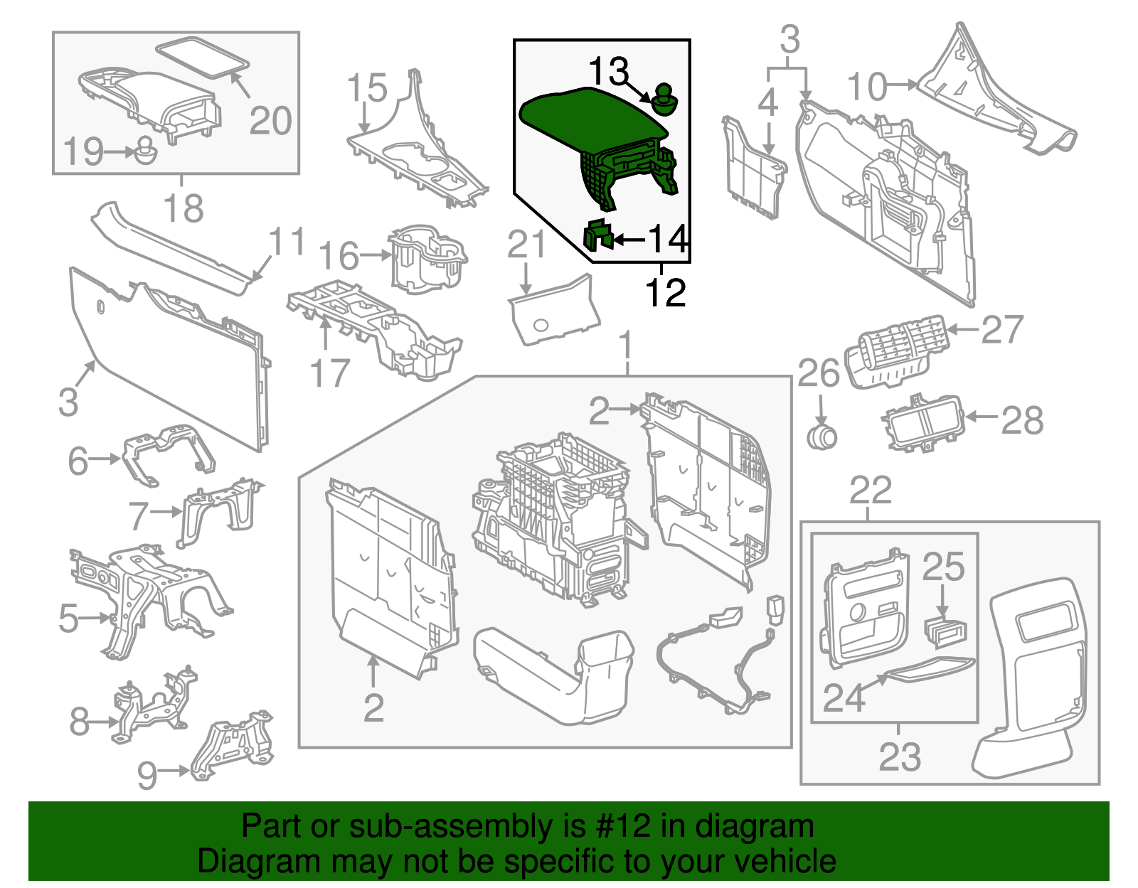 58920-0E010-E7 - 2016-2022 Lexus - Armrest | My L Parts