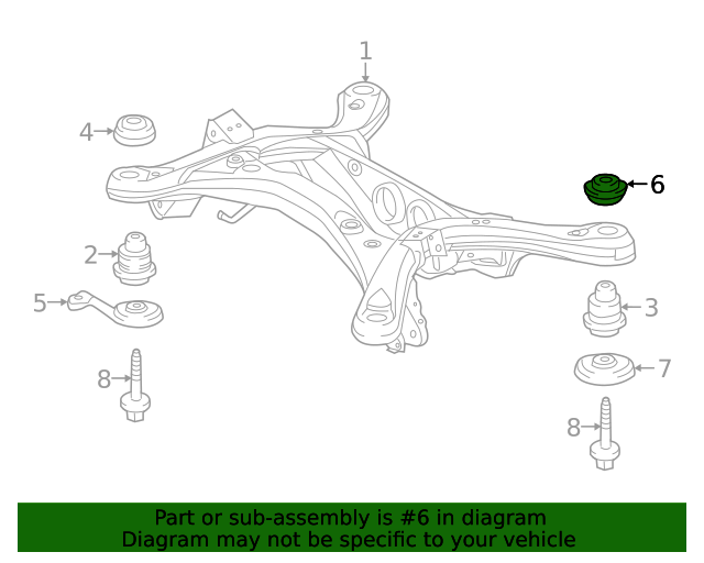 2020-2023 Toyota Suspension Cross-Member Stop 52277-0E080 | Toyota Parts