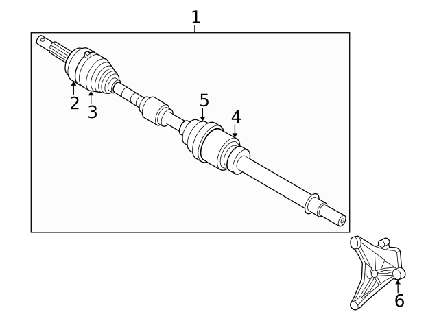 2021-2023 Nissan Rogue Cv Axle Assembly 39100-6RC5D | GetOEMParts.com