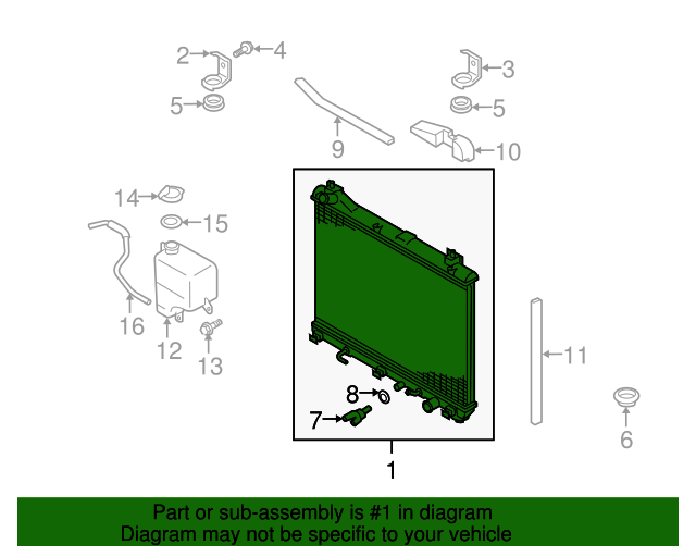 2009-2013 Suzuki Grand Vitara Radiator Assembly 17700-65J00 | World OEM ...