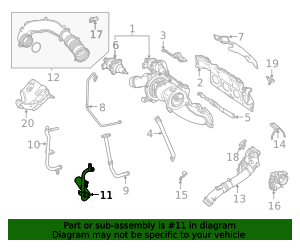 2019-2023 Mercedes-Benz Turbocharger Coolant Line 260-203-14-00 ...