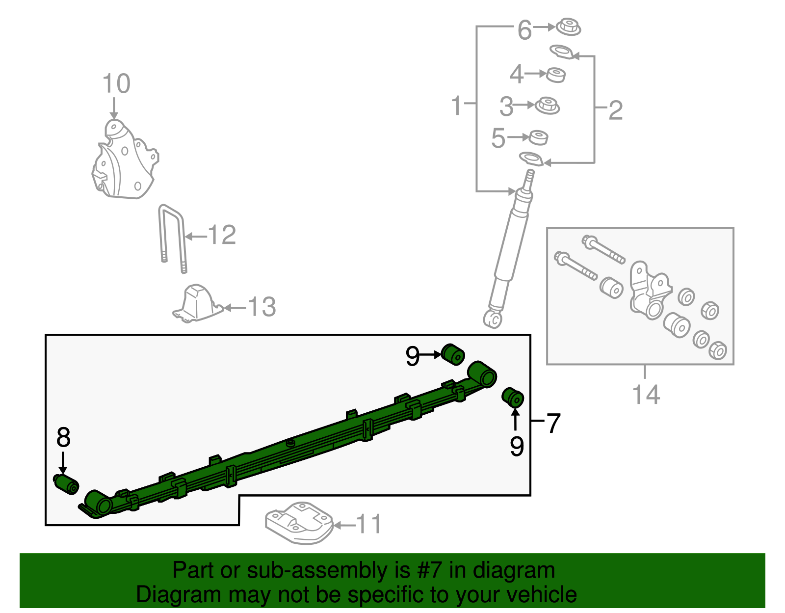 48220-04342 - 2001-2023 Toyota Tacoma - Leaf Spring Assembly | Sparks Parts