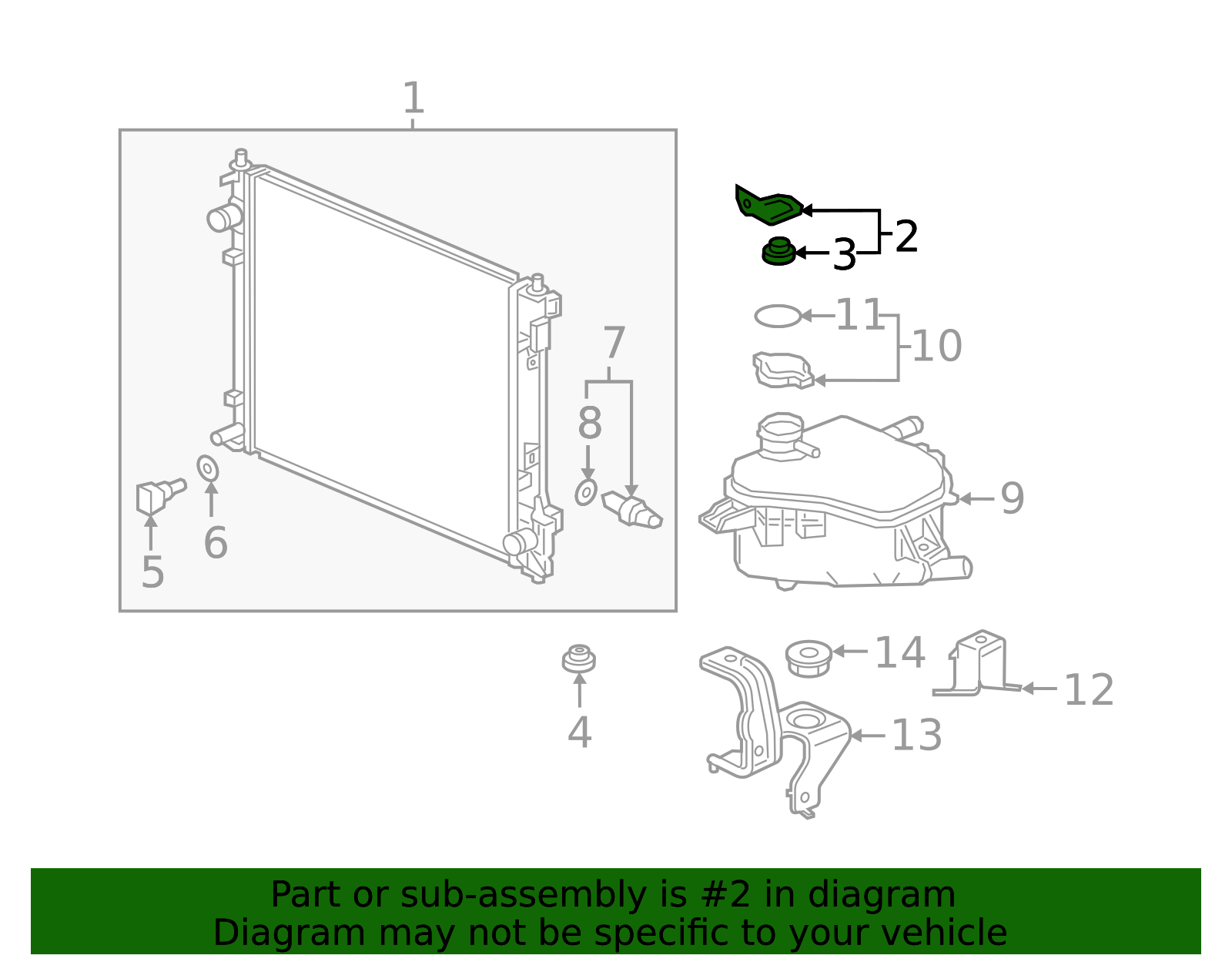 74176-TGG-A00 - Bracket B Radiator Mounting (Upper) - 2017-2020 Honda ...