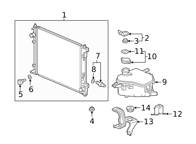 19010-5AA-A01 - Radiator (Denso) - 2016-2020 Honda Civic | Honda ...