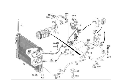 Refrigerant Line Routing for 2011 Mercedes-Benz C 300 | Mercedes-Benz ...
