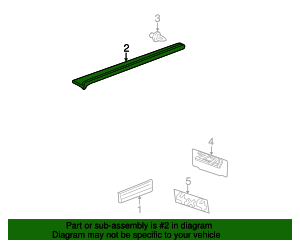 1999-2005 GM Passenger Side Pickup Box Side Upper Molding 15932238 GM ...