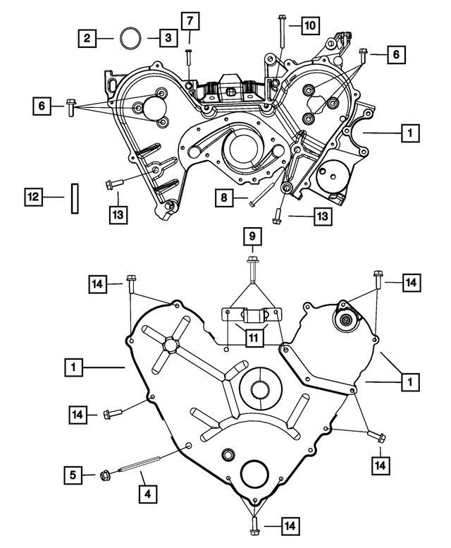 2007-2010 Mopar Timing Case Cover, Outer 4892138AB | QuirkParts