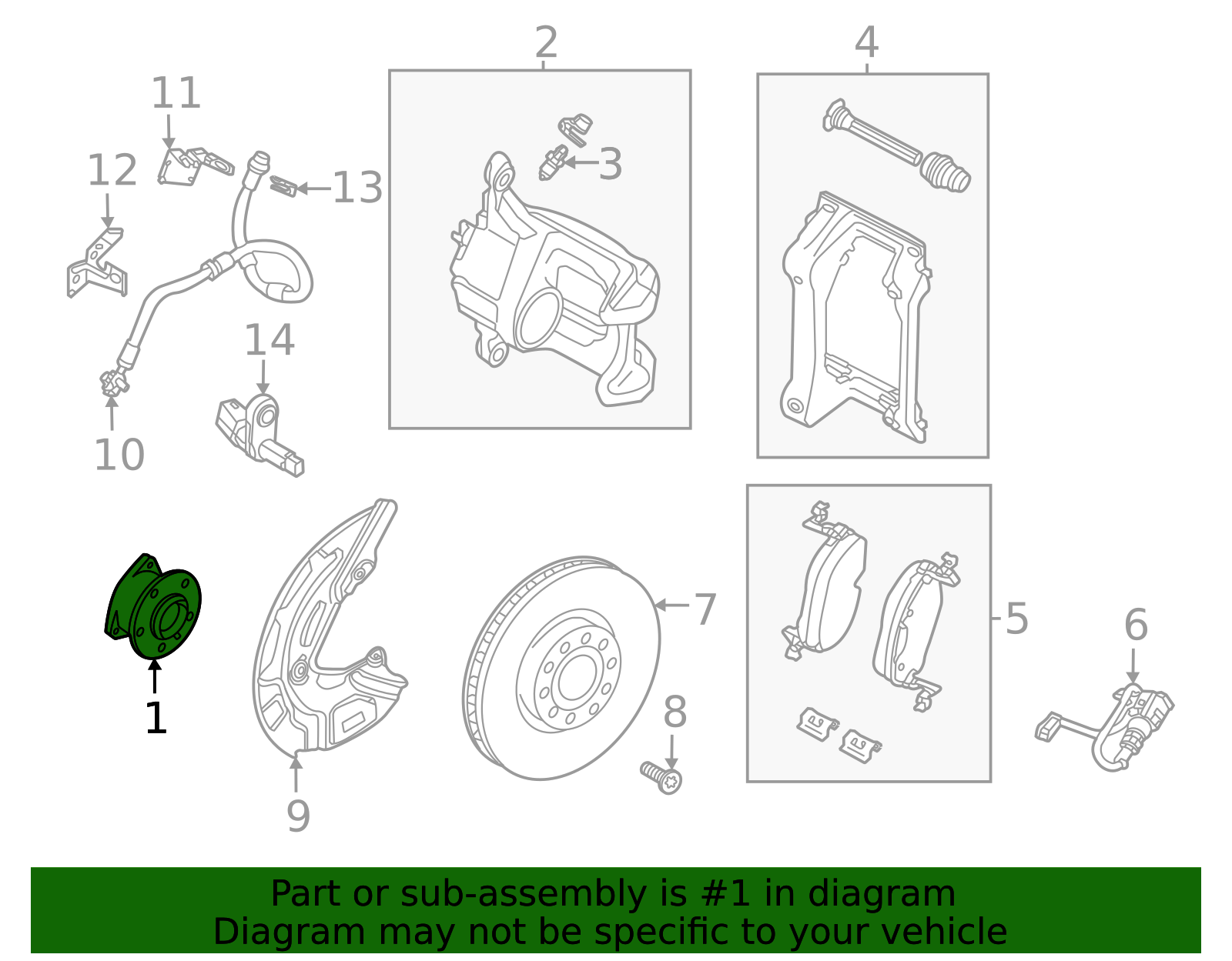 2021-2024 Volkswagen Rear Hub & Bearing 5QF-501-611-C | Retail ...