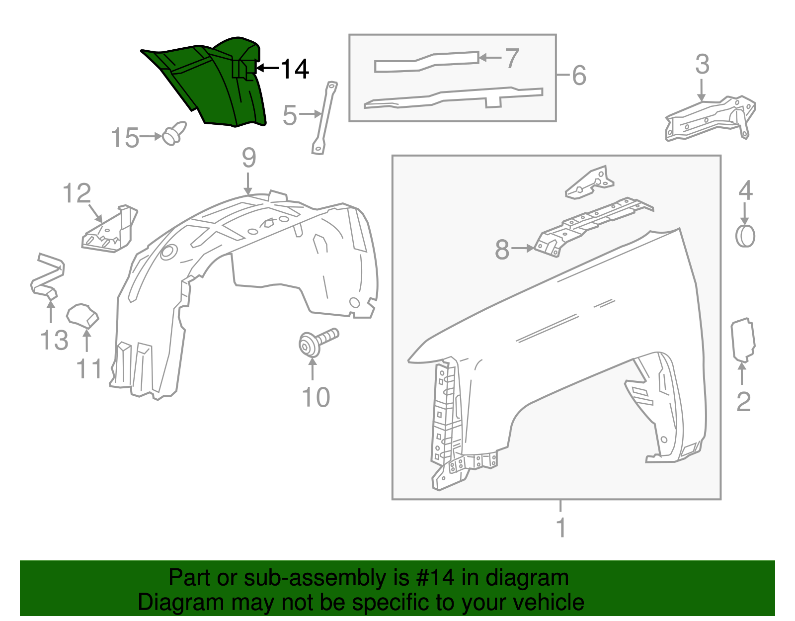 23163775 - High-Quality Intake Air Splash Shield for 2015-2019 GMC ...