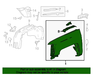 2014-2019 GMC Fender(REPLACES PN 84028403) 84214216 GM | GMPartsDirect.com
