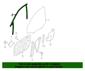 32328964 - Window Channel 2016-2023 Volvo XC90 | AutoNationParts.com