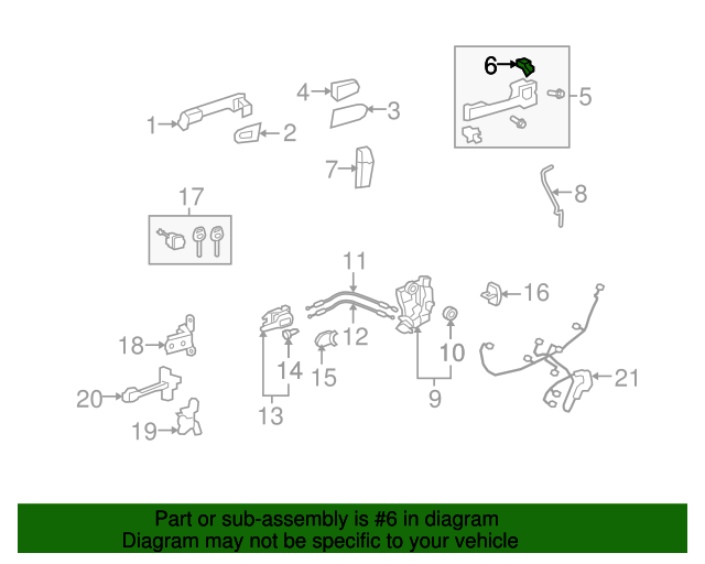 Handle Base Snap - Toyota (69293-12030) | Toyota Parts