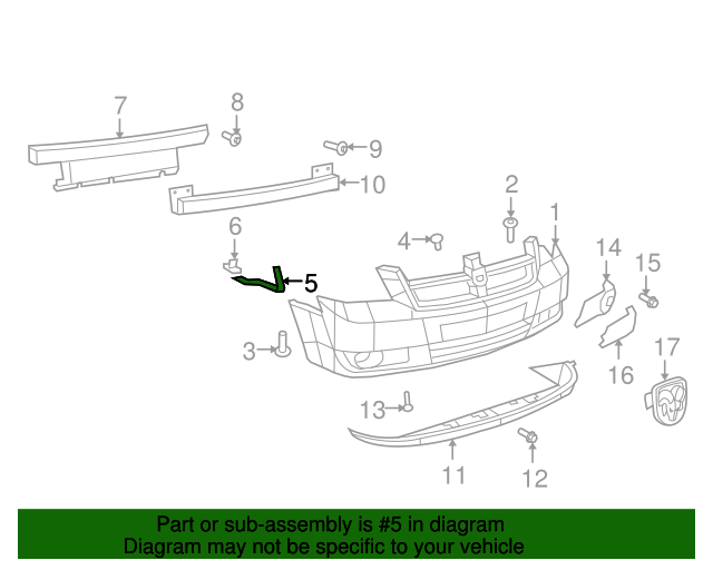 2008-2010 Dodge Grand Caravan Bumper Cover Retainer - Driver's Side (LH ...