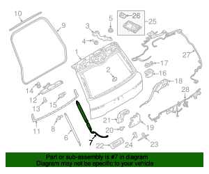 LR159595 - Tailgate Pull Down Motor 2013-2022 Land Rover Range Rover ...