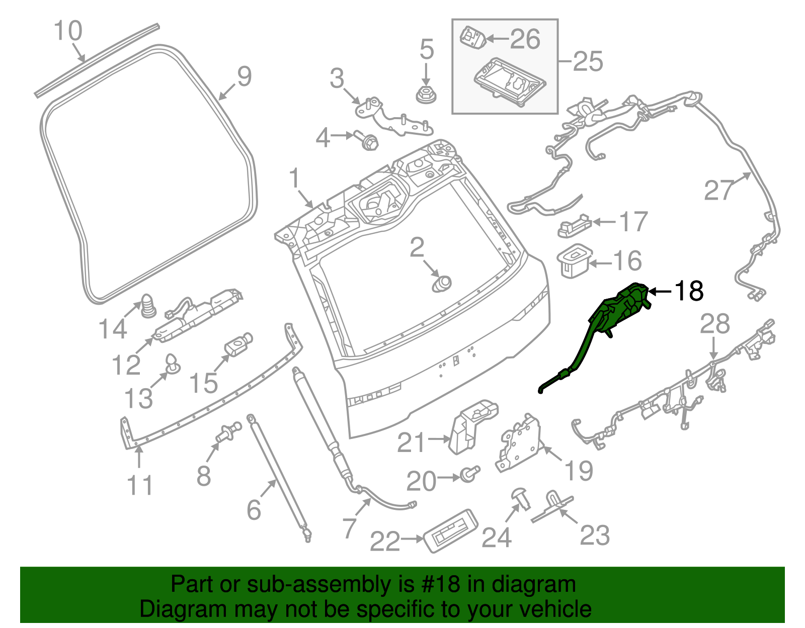 2013-2024 Land Rover Lock Actuator LR095549 | OEM Parts Online