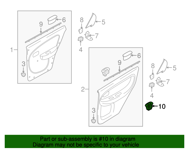 0K2N1-66360D - Window Switch 2002-2004 Kia Spectra | Kia.Parts Store