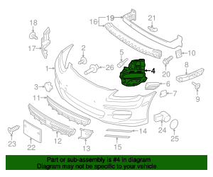 2012-2013 Porsche Panamera Turn Signal Light Assembly Bracket 970-505 ...